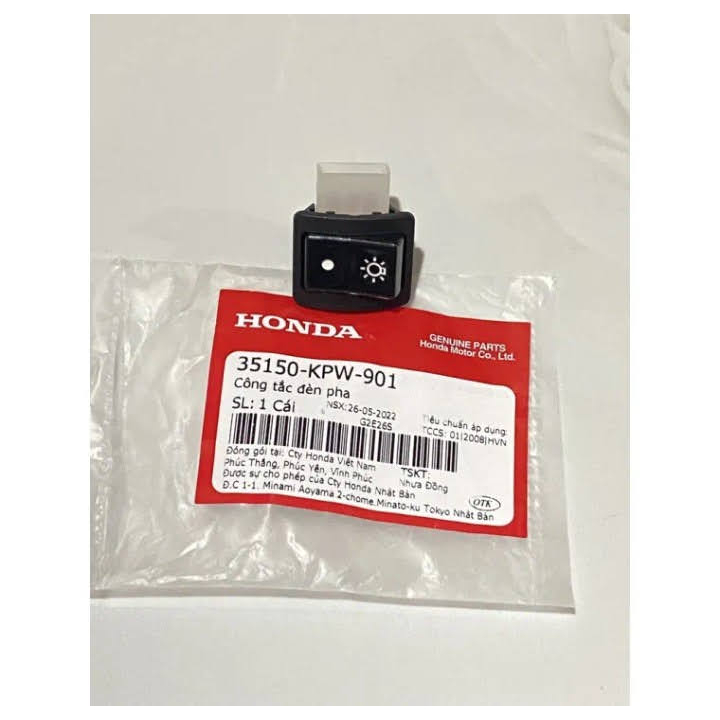 Nút mở đèn Wave RS , Wave S100 , RSX 100 zin chính hãng Honda / công ...