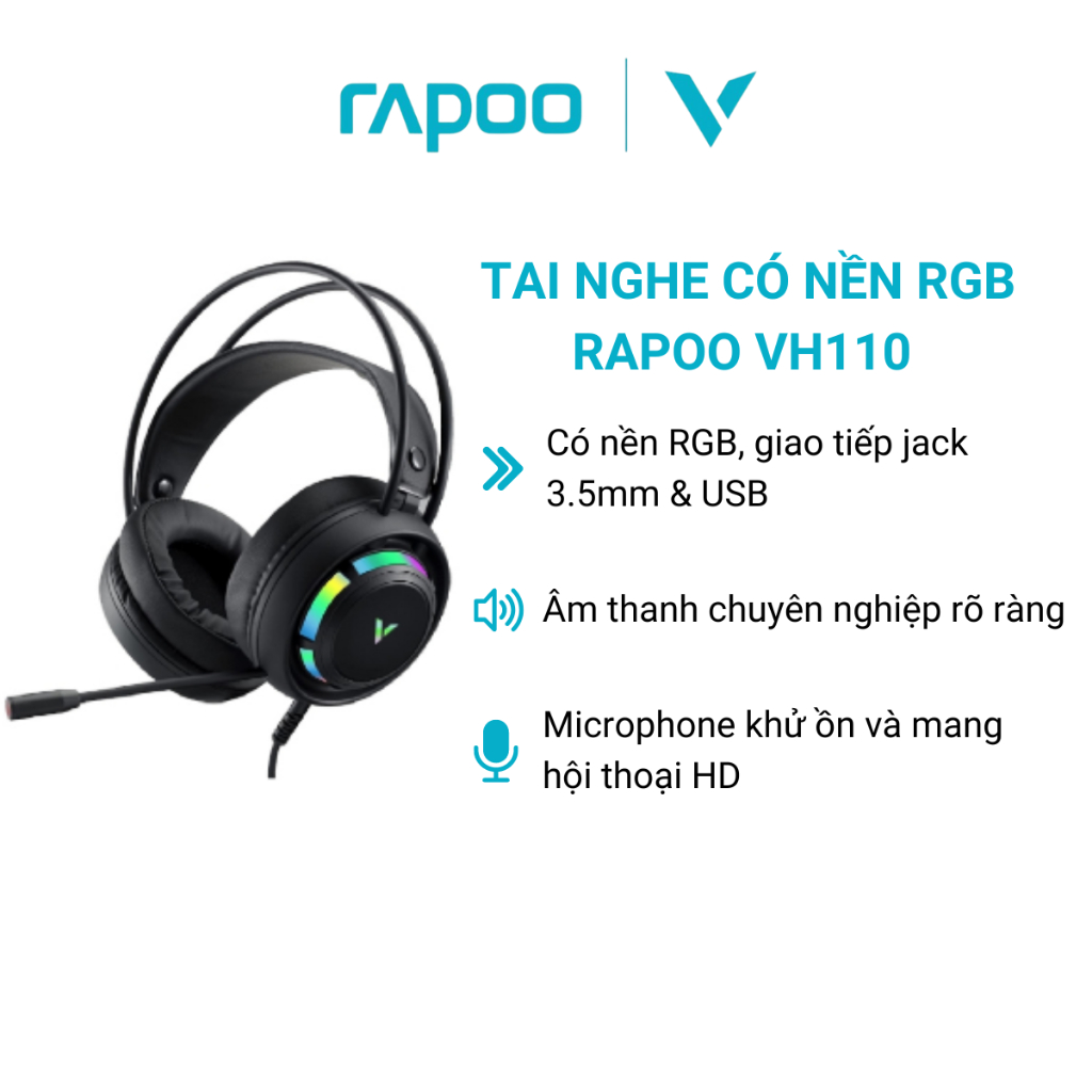 Tai nghe chơi game Rapoo VH110 - Nền RGB | Shopee Việt Nam