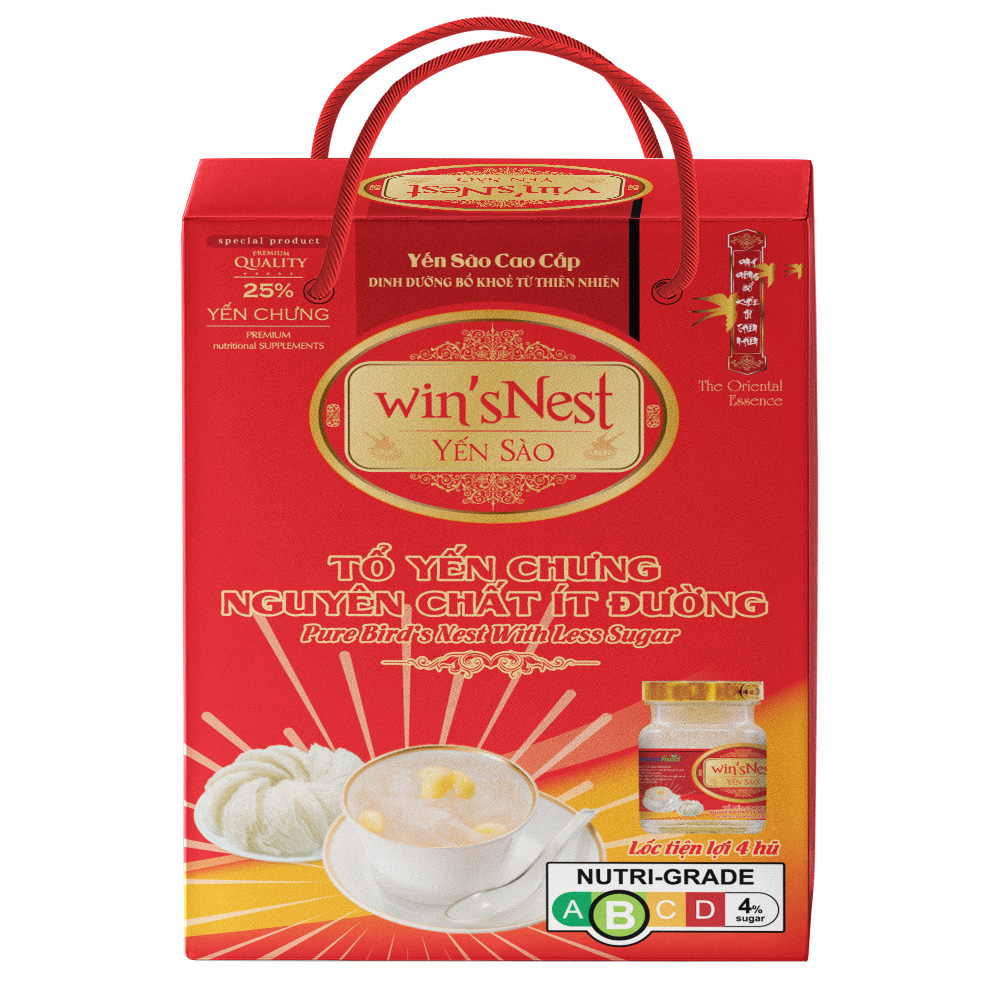 Yến Sào wins'Nest 25% tổ yến chưng nguyên chất ít đường (4 Lọ x 70 ml ...
