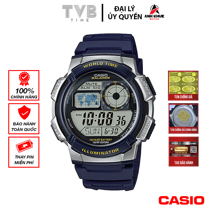 Đồng hồ nam dây nhựa Casio chính hãng AE-1000W-2AVDF (43mm) | Shopee Việt Nam