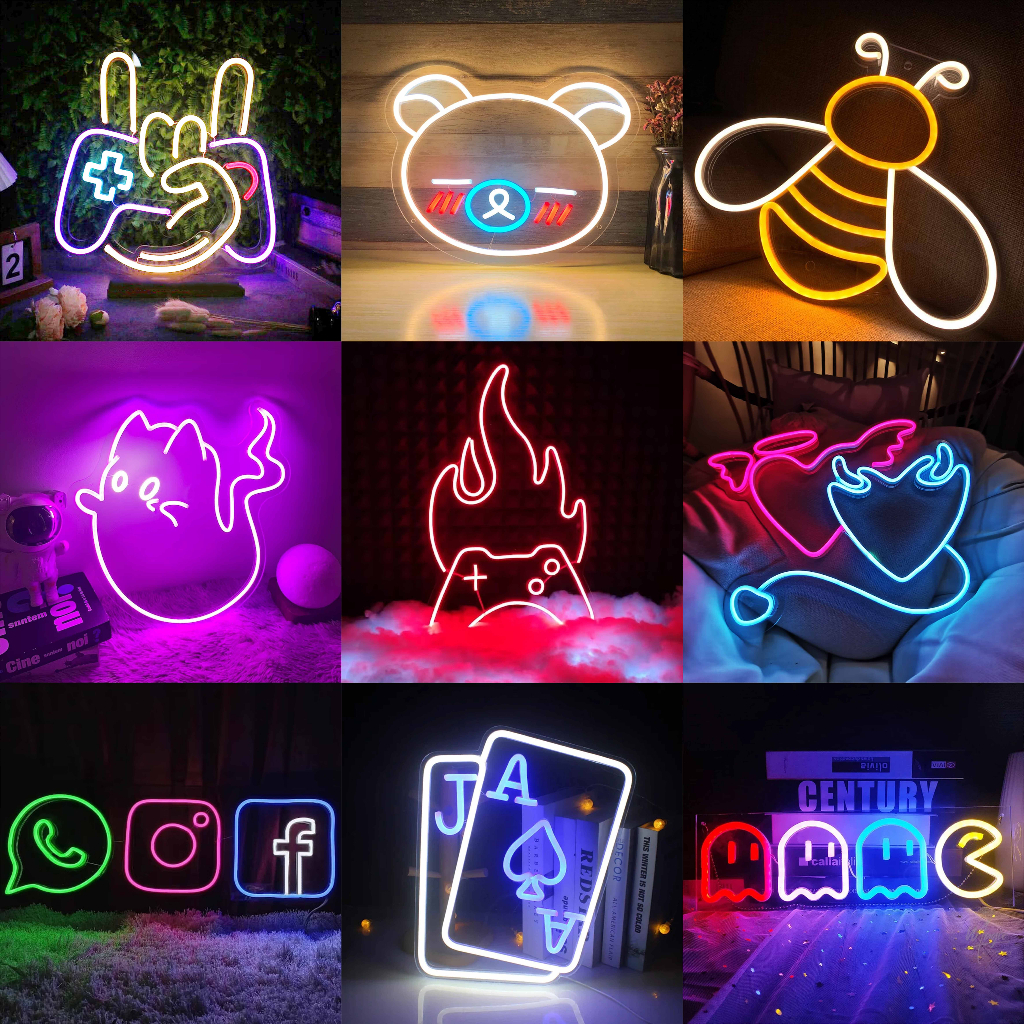 Đèn led neon trang trí Decor phòng ngủ treo tường livestream Quà sinh ...
