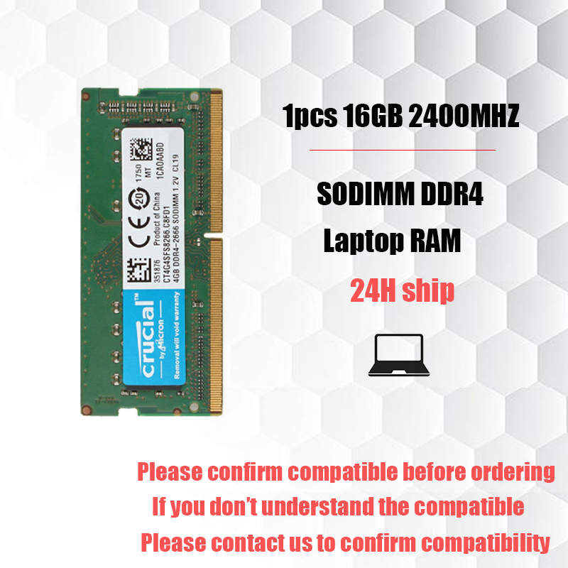 【Ship hàng tận nơi 24H】Crucial 4GB/8GB/16GB Laptop RAM DDR4 2400MHZ 2666MHZ SODIMM memory for ...