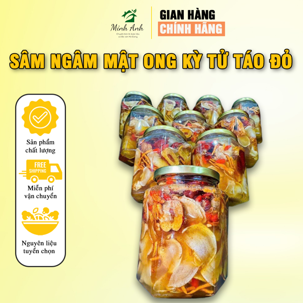 Sâm Ngâm Mật Ong Minh Anh - Sâm Mật Ong Kết Hợp Cùng Kỳ Tử Và Tảo Đỏ ...