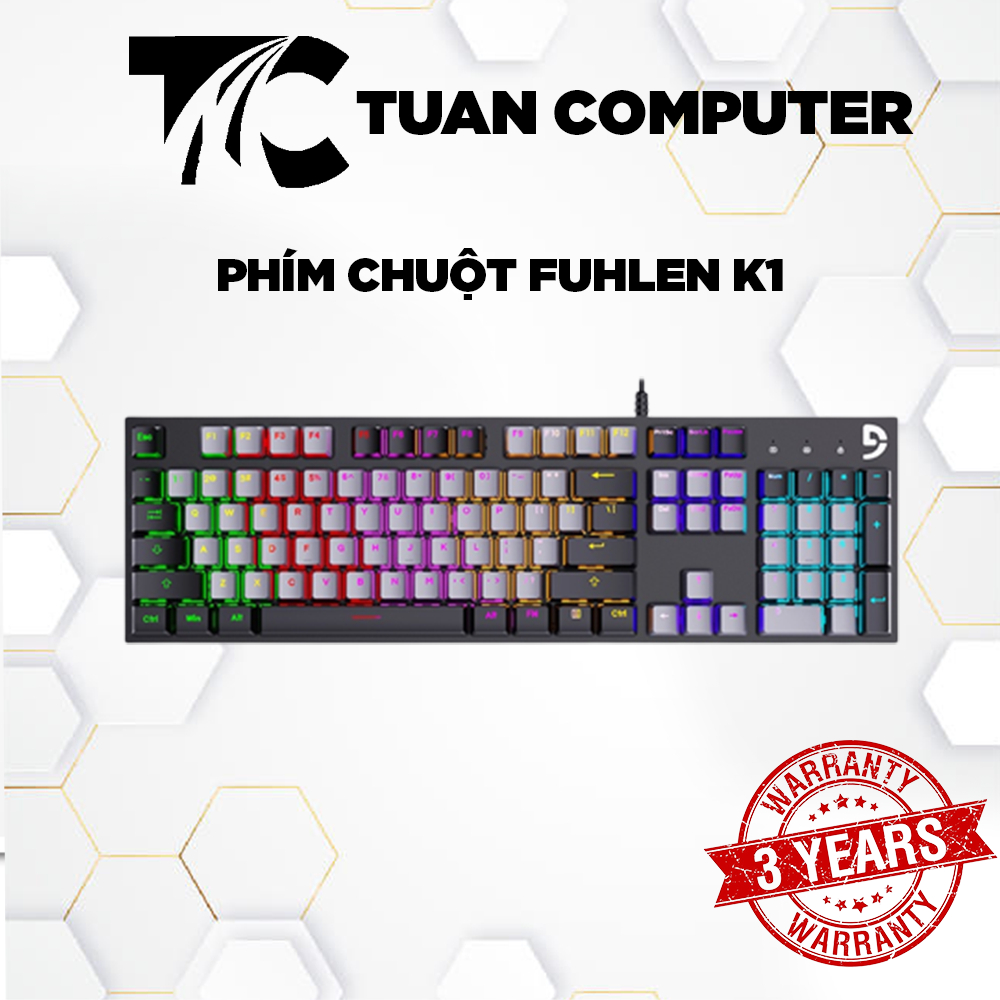 Bàn Phím CƠ Cao Cấp Fuhlen K1 LED 20 Chế Độ Cực Đẹp,BLUE SWITCH bảo hành 1 năm | Shopee Việt Nam