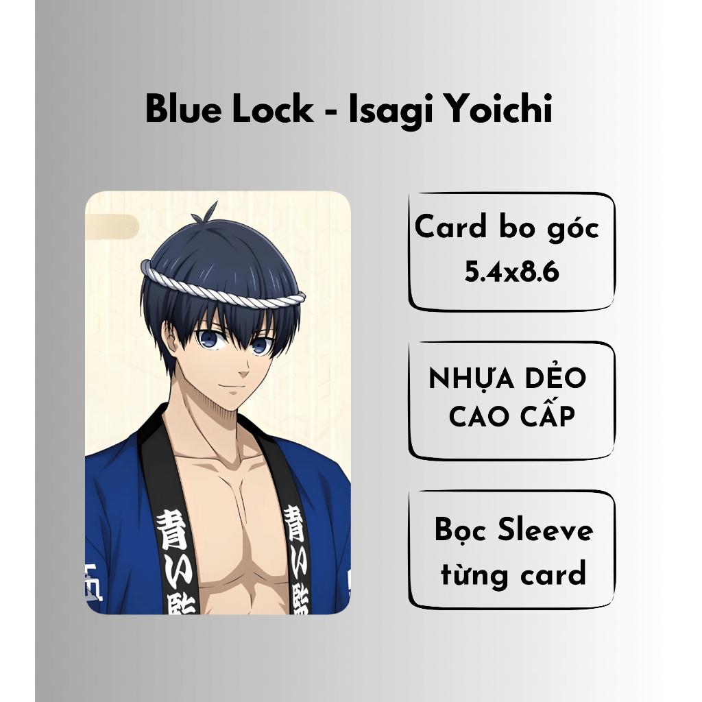 [BLUE LOCK Isagi] Thẻ Card Bo Góc nhân vật Isagi Yoichi. Hàng có sẵn ...