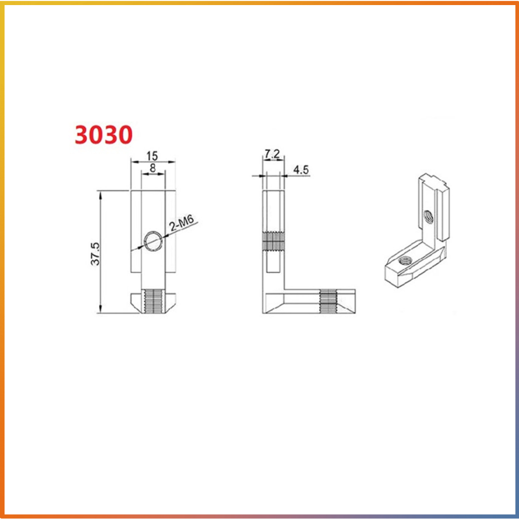 Ke góc vuông chìm 2020, 3030, 4040 tiêu chuẩn EU | Shopee Việt Nam