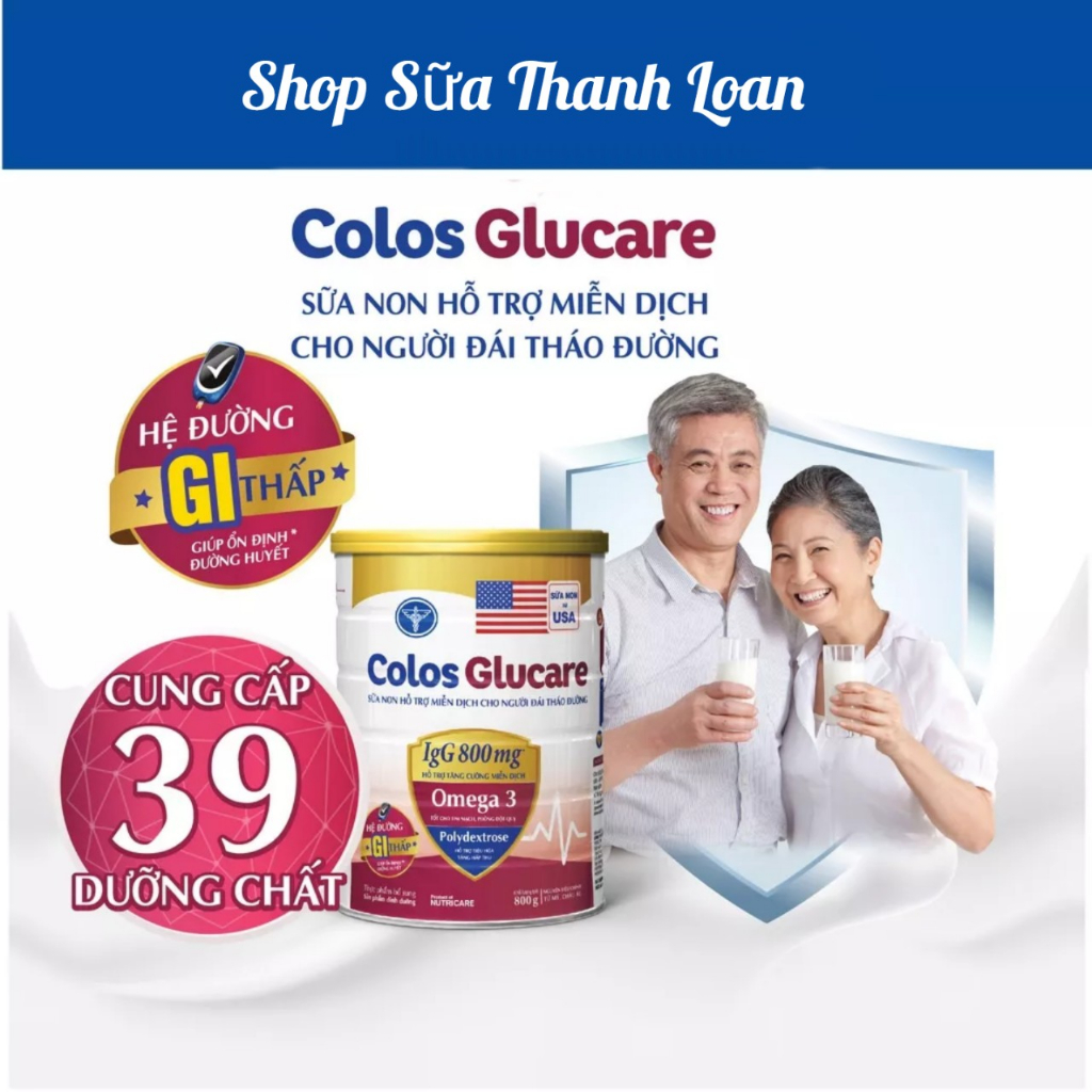 [HSD T12-2026] Sữa Bột Nutricare COLOS GLUCARE Cho Người Đái Tháo Đường 800g. | Shopee Việt Nam