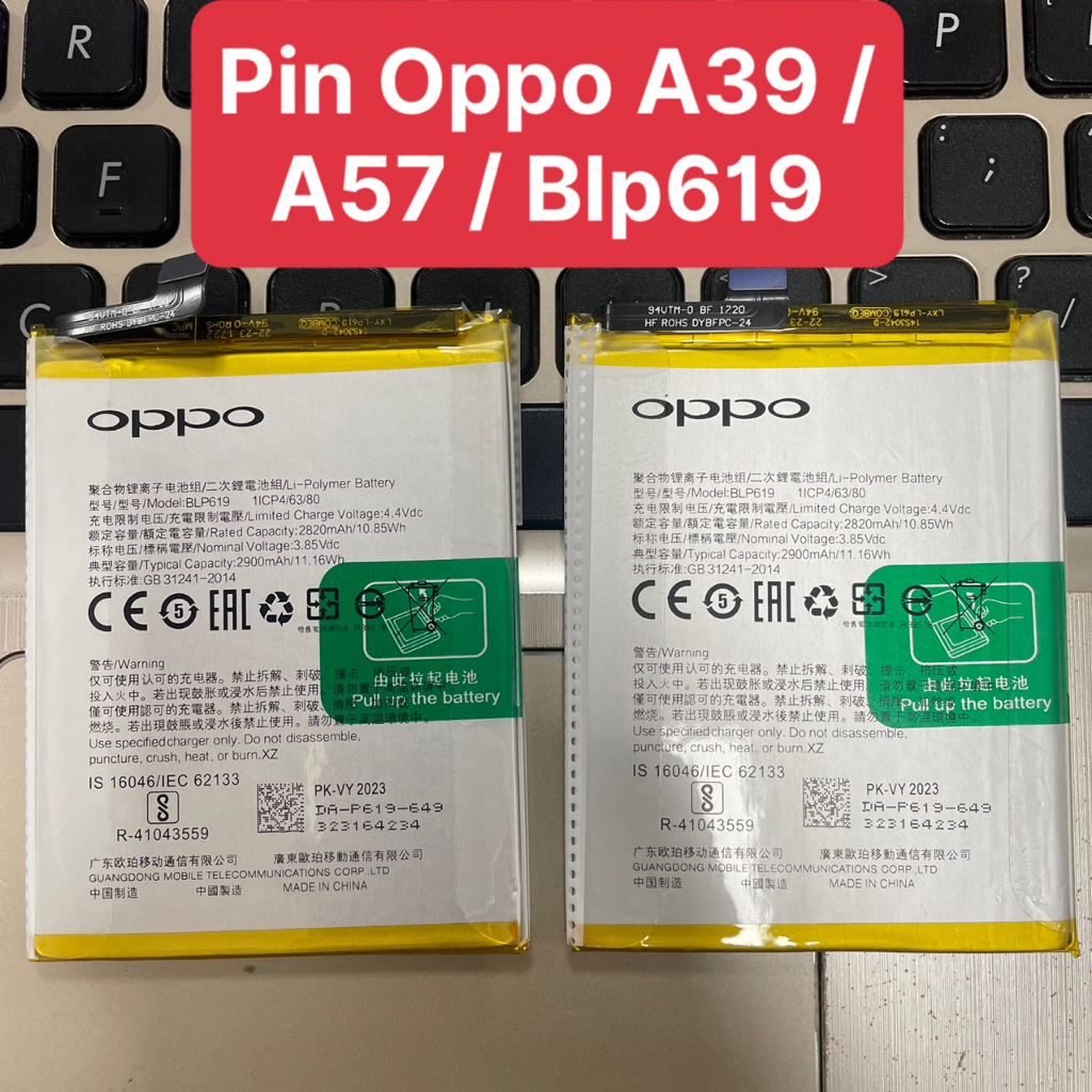 Pin Oppo A39 / Neo 9s / A57 / F3 Lite / BLP619 Dung Lượng 2900mAh Hàng ...