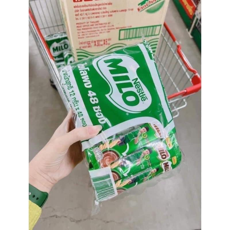 Túi 48 Gói Sữa Milo 3 In 1 Hòa Tan Thái Lan Siêu Ngon (100% Chính Hãng ...