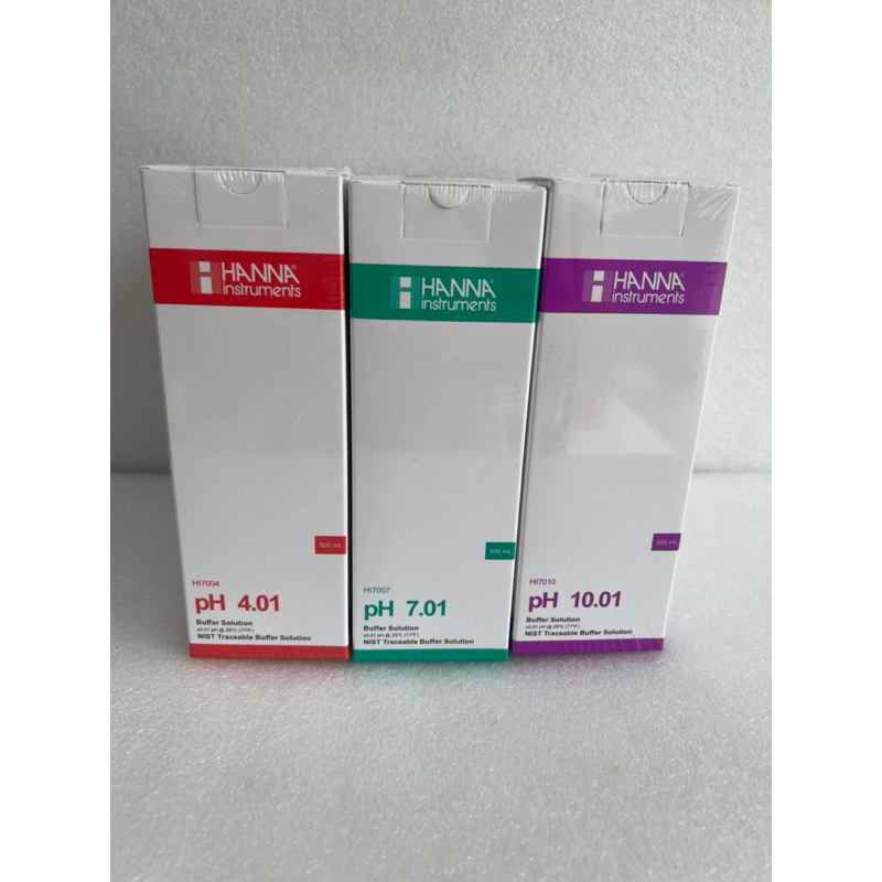 Dung Dịch Hiệu Chuẩn pH 4.01, 7.01, 10.01 Hanna Chai 500mL | Shopee Việt Nam