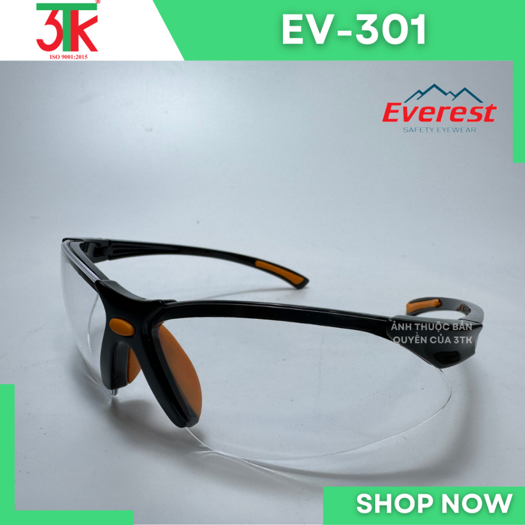 Kính Bảo Hộ Lao Động EverestSafety EV301 EV302 EV303 EV304 Chống đọng ...