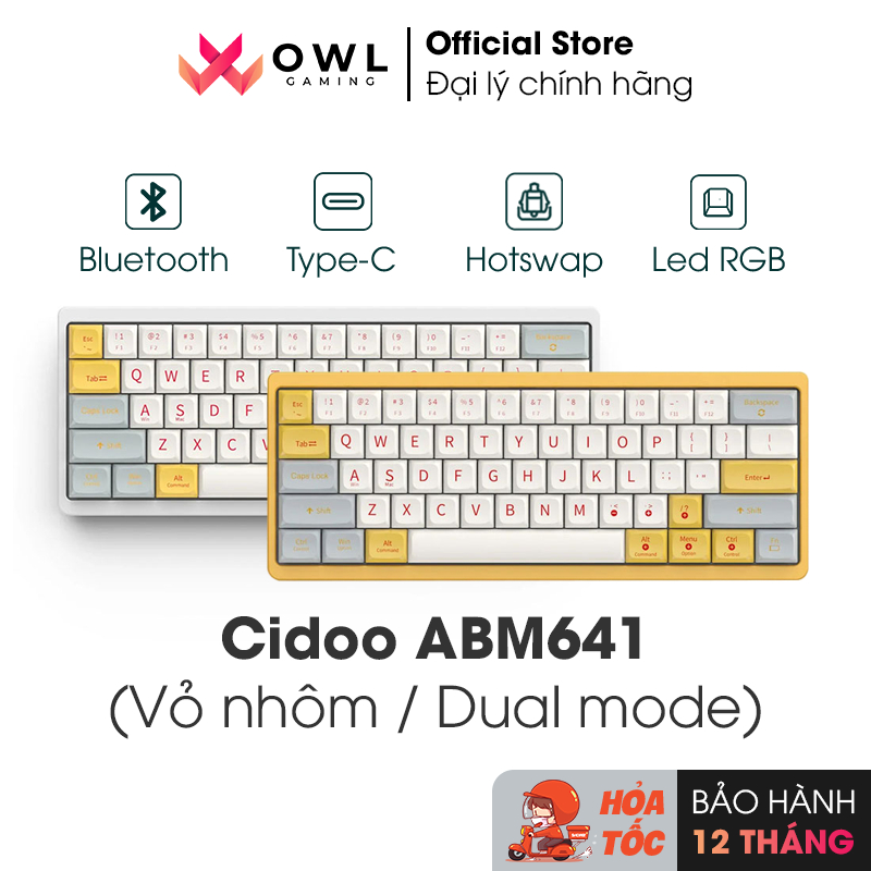 Bàn phím cơ Cidoo ABM641 Dual mode (Hàng chính hãng) | Shopee Việt Nam