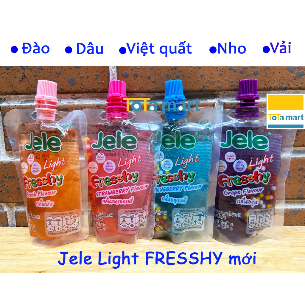 Lẻ 1 gói nước thạch hút JELE Light Fresshy gói 125g. | Shopee Việt Nam