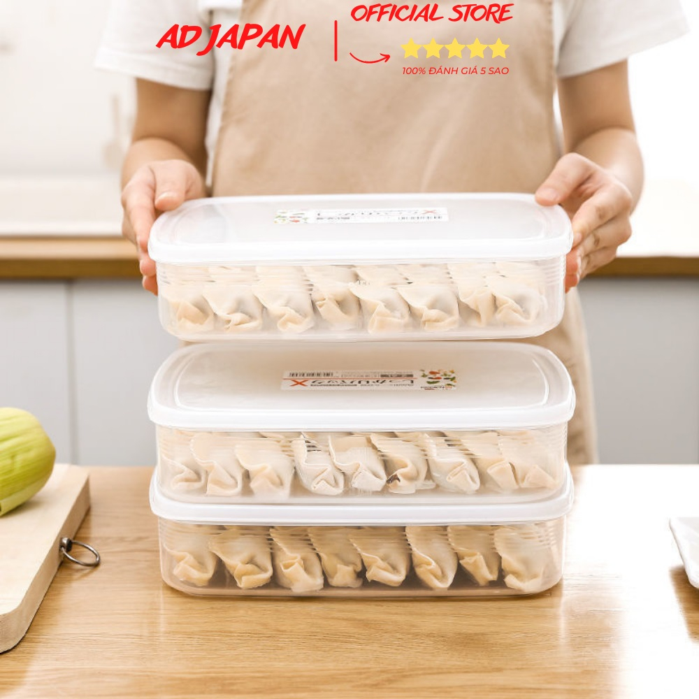 Hộp đựng thực phẩm 2.6L trữ đông trong tủ lạnh, dùng được trong lò vi sóng Nakaya hàng nội địa ...