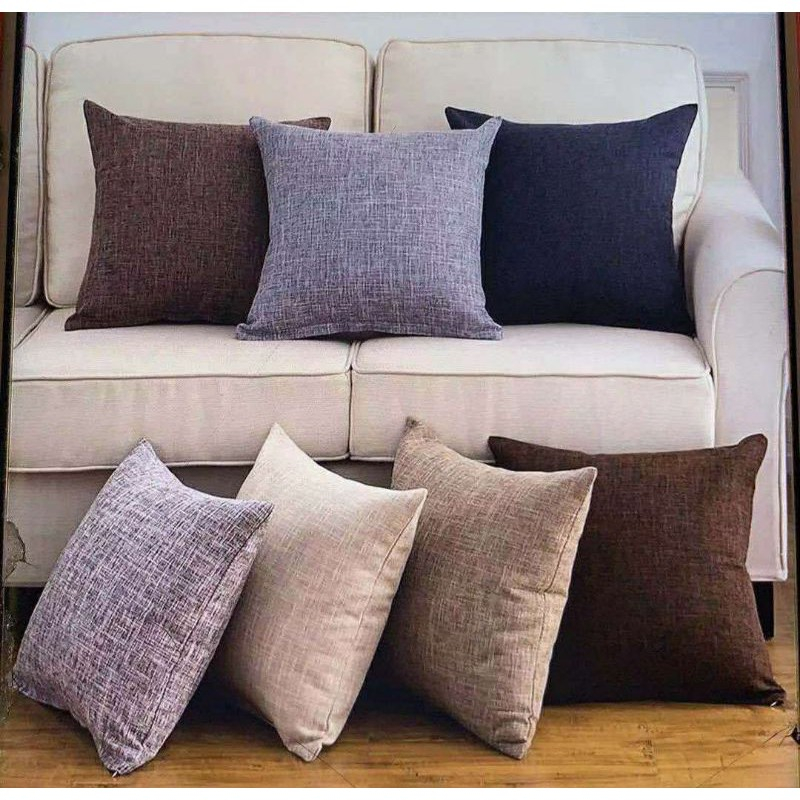 Gối vuông tựa trang trí kích thước 45cmx45cm vải thô gai, gối tựa lưng ...