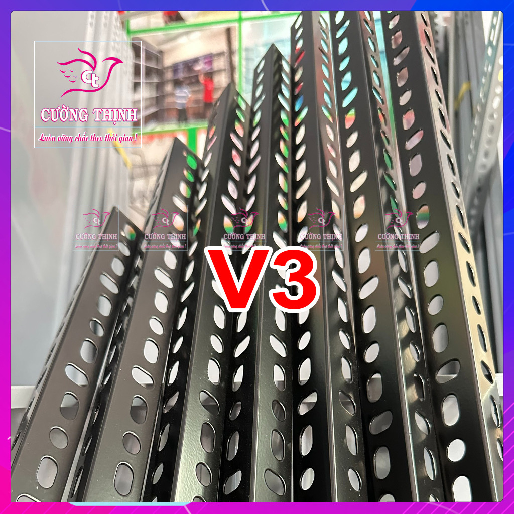 Sắt v lỗ, V3 dài 30cm,40cm,50cm,100cm,120cm,150cm.dày 1.6ly Màu trắng ...