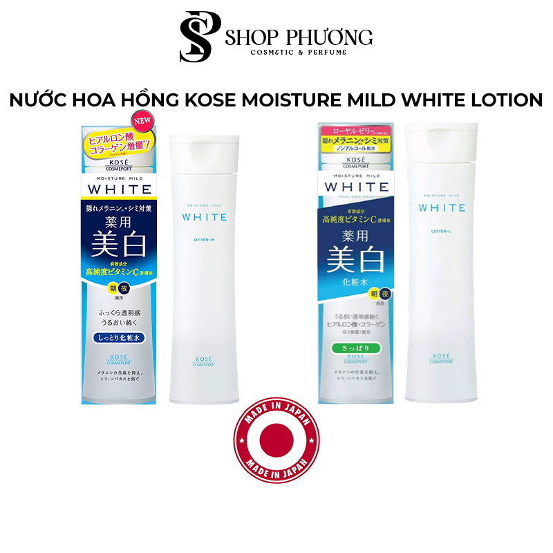 NƯỚC HOA HỒNG KOSE - MOISTURE MILD WHITE LOTION NHẬT 180ML | Shopee Việt Nam