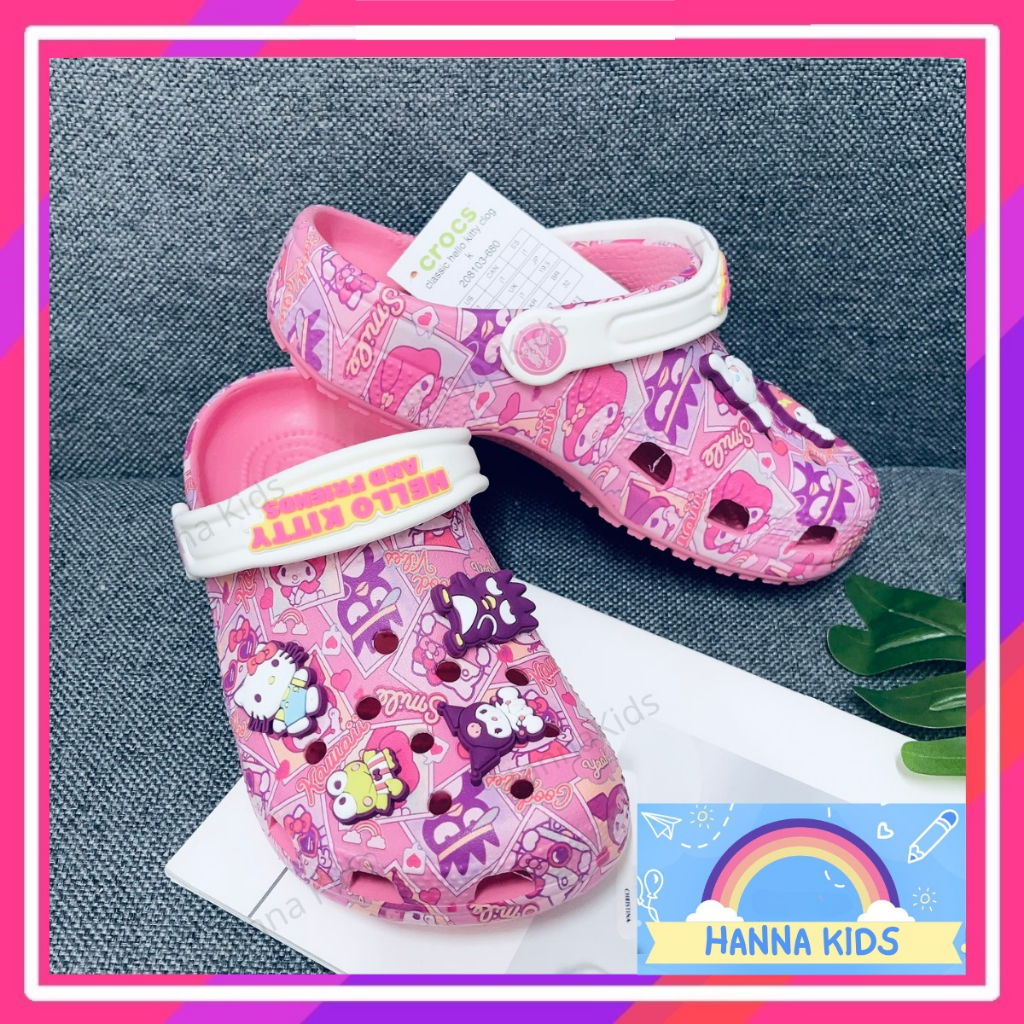 Dép Cross Hello Kitty cho trẻ em bé gái nữ người lớn HannaKids Sục ...