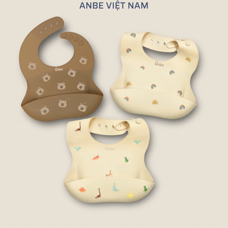 Yếm Silicon Ăn Dặm Blw Cho Bé Trai Gái Có Máng Chống Thấm ANBE VIETNAM ...