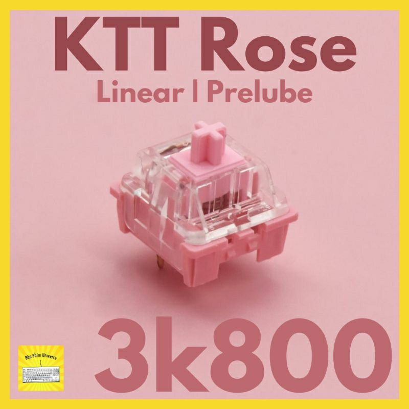 Switch KTT Rose Prelube - 3 PIN Linear 63.5g công tắc bàn phím Switch ...