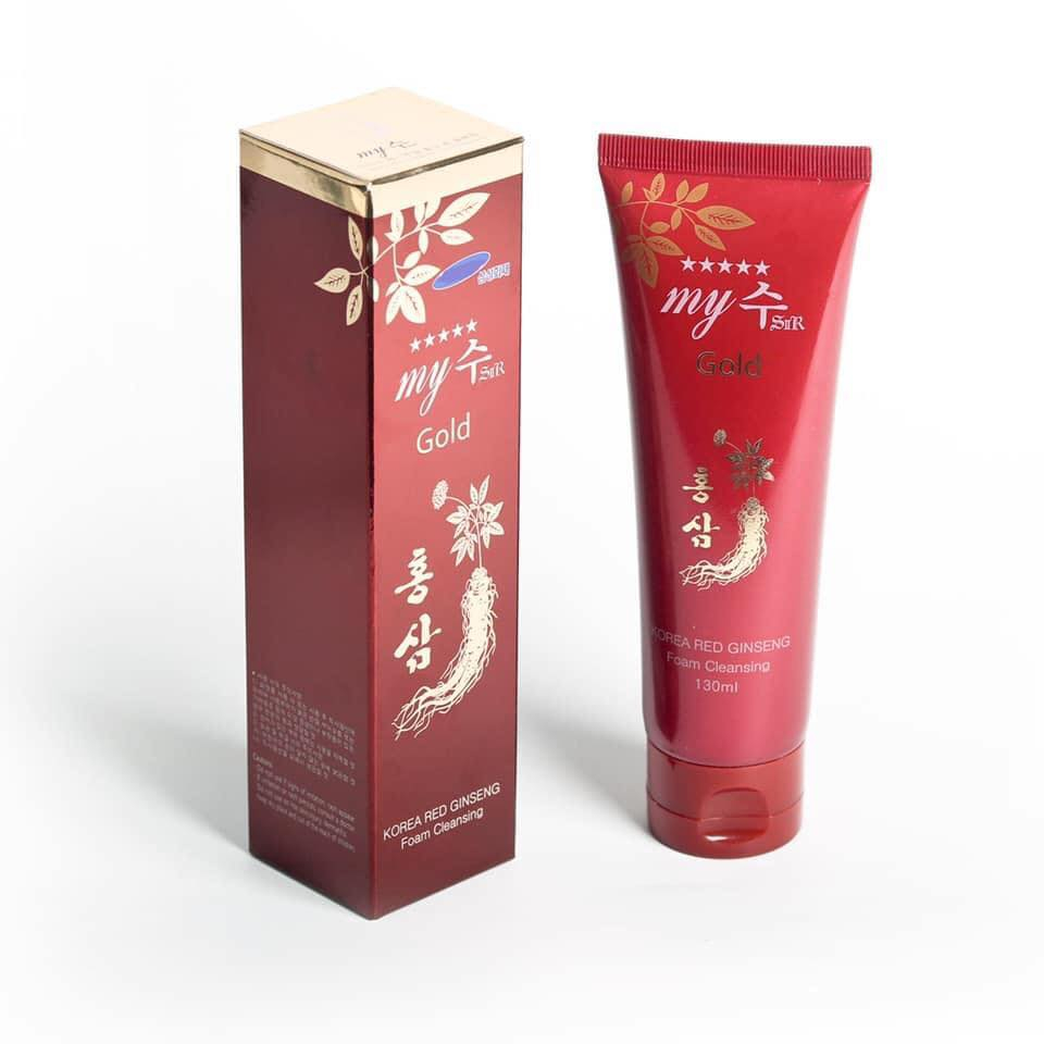 Sữa Rửa Mặt Hồng Sâm Red Ginseng Foam Cleansing My Gold Hàn Quốc 130ml | Shopee Việt Nam
