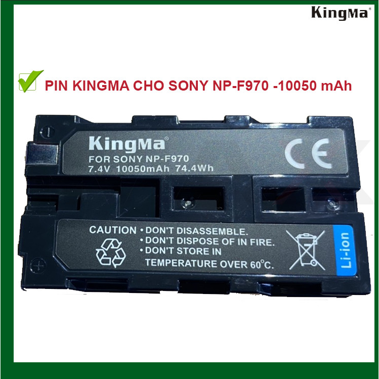 PIN MÁY ẢNH KINGMA FOR SONY NP-F970 DUNG LƯỢNG 10050MAH | Shopee Việt Nam