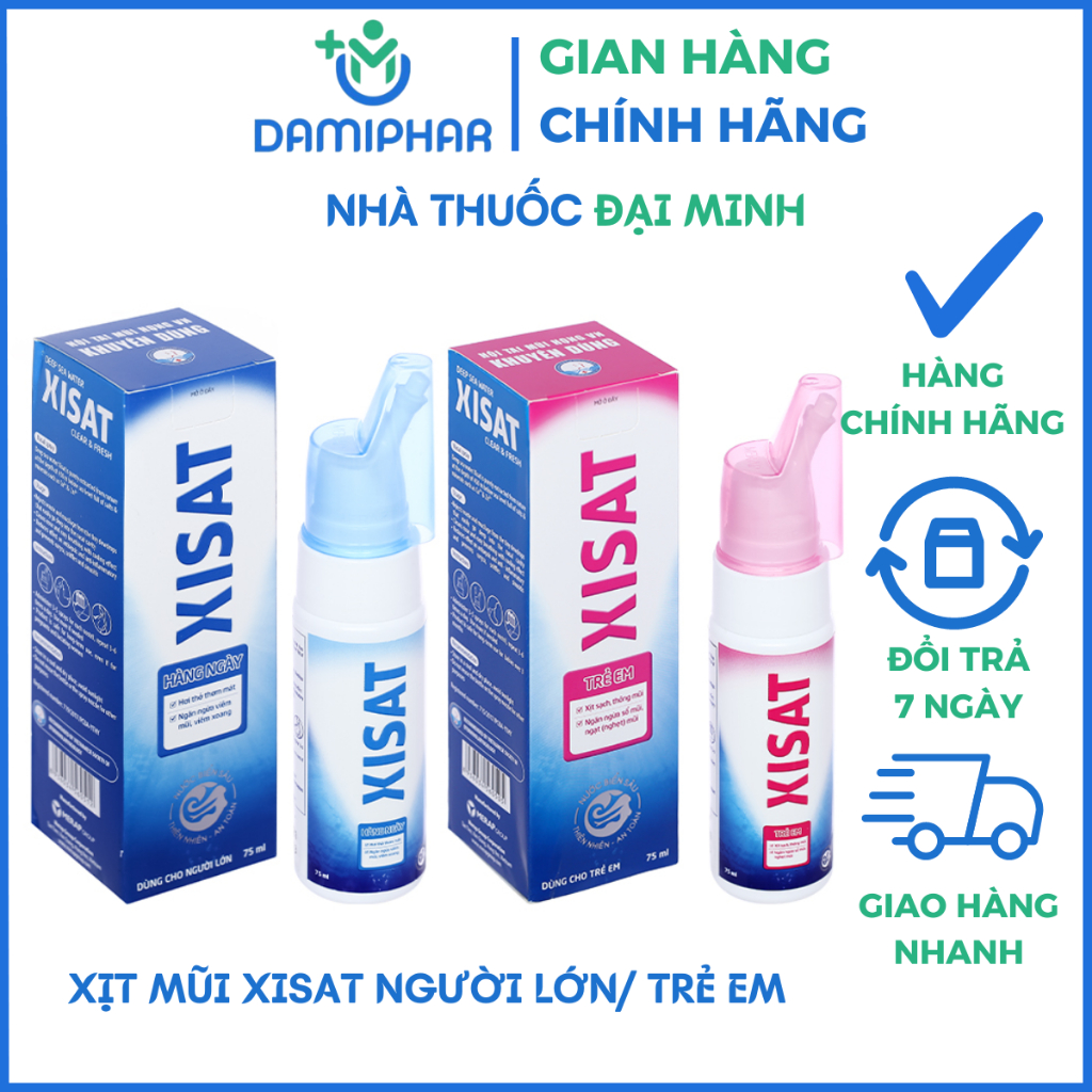 Xịt Mũi Xisat Người Lớn / Xịt Mũi Xisat Trẻ Em 75ml | Shopee Việt Nam