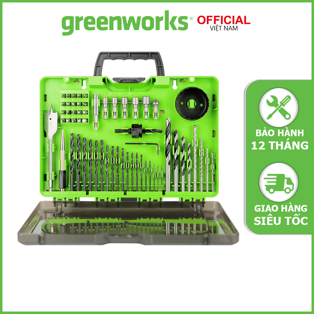 Bộ Mũi Khoan Đa Năng Greenworks 60 Mũi, Khoan Gỗ , Khoan Sắt, Khoan Tường.. - 3510902 | Shopee ...