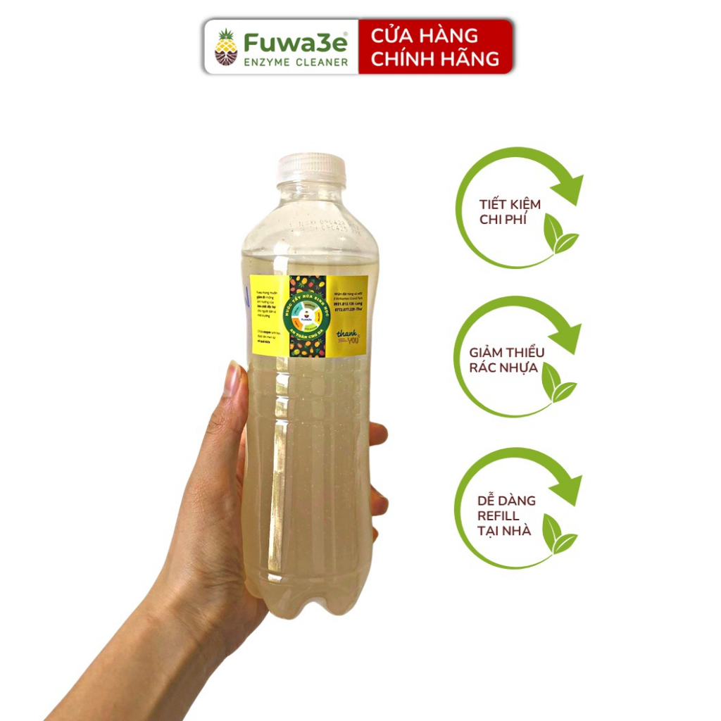 Fuwa3e- Refill nước ngâm rửa thực phẩm hữu cơ 1L- Chiết chai lavie 1L ...