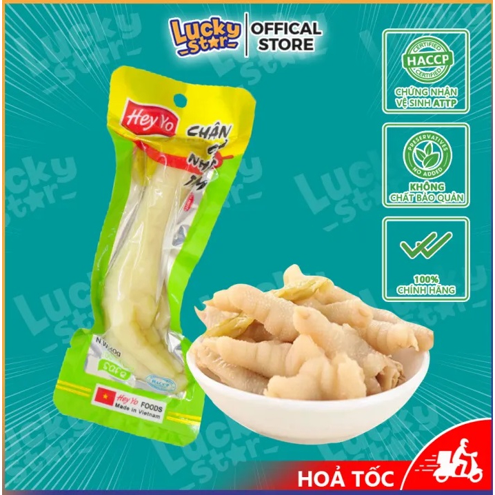 Chân gà cay Hey yo Việt Nam ủ vị gói lớn 80g, đồ ăn vặt giá rẻ ngon ...