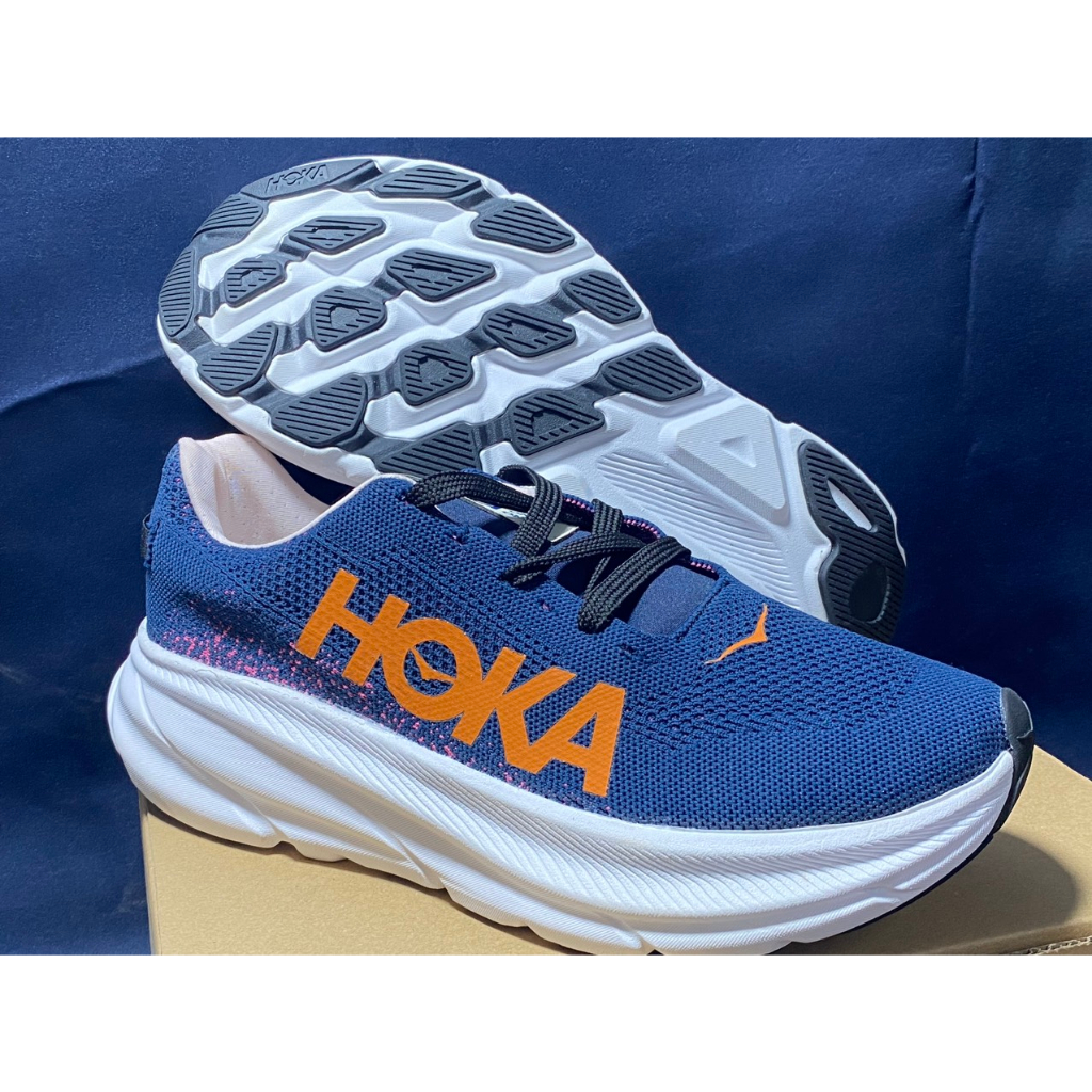 [HÀNG XUẤT DƯ] GIÀY CHẬY BỘ HOKA xanh than- cam-(Bền, Nhẹ, Đẹp, Êm Chân ...