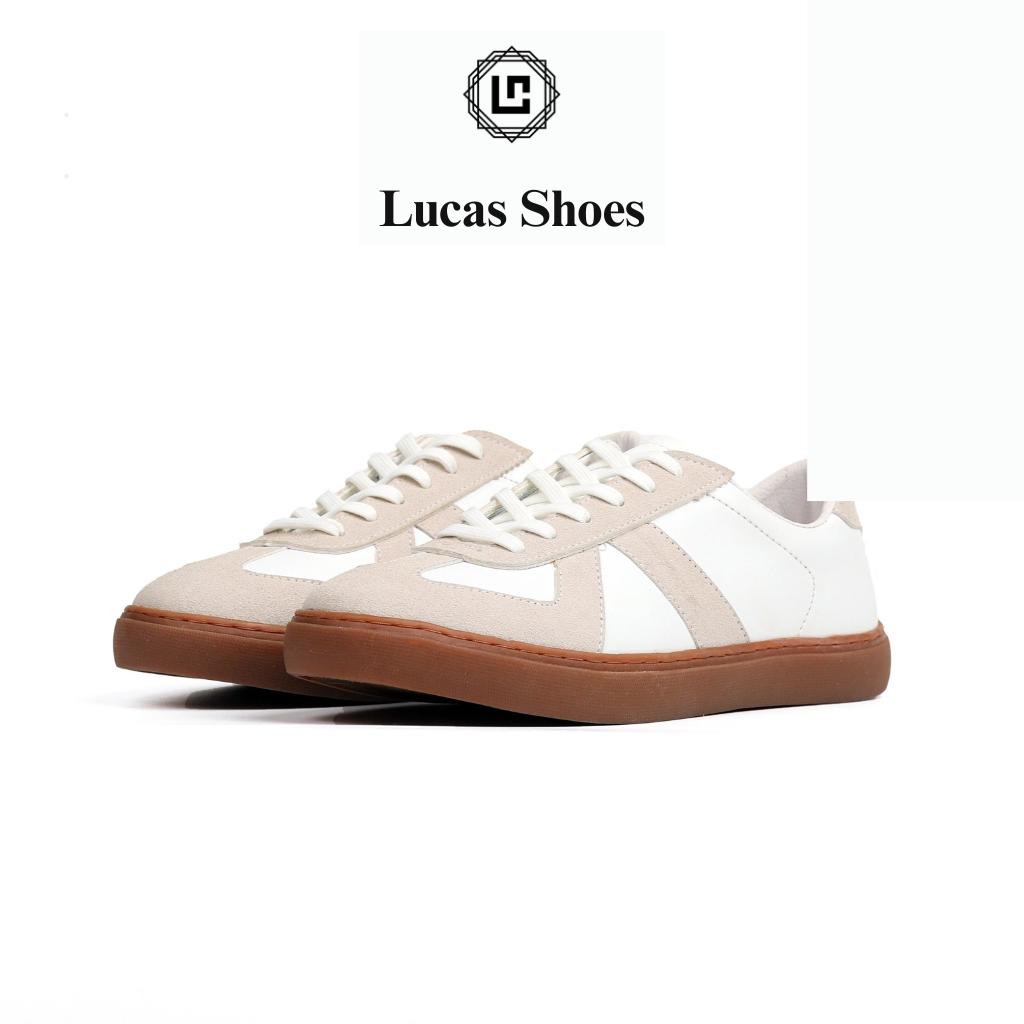 Giày Thể Thao GAT Shoes Camel LUCAS SHOES, da bò thật, đế khâu cao 3cm ...