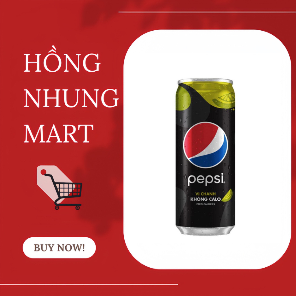 LON PEPSI VỊ CHANH KHÔNG CALO 330ML | Shopee Việt Nam