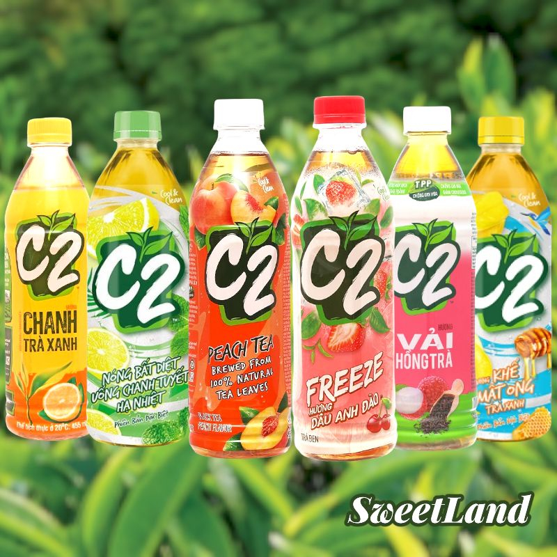Nước Trà xanh C2 vị táo / chanh - lốc 6 chai | Shopee Việt Nam