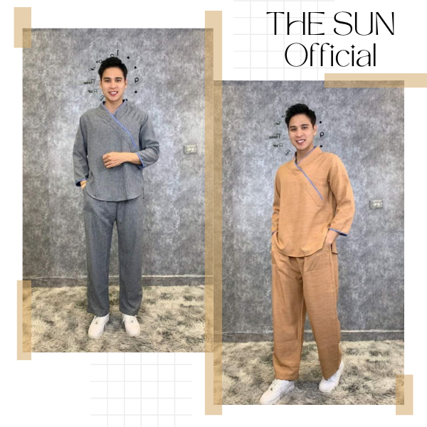 Đồ lam đi chùa THE SUN, Bộ quần áo phật tử chất linen cao cấp S5 | Shopee Việt Nam