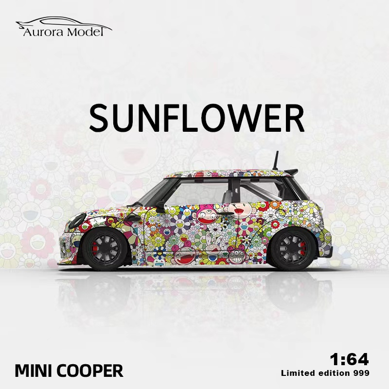 MÔ HÌNH 1:64 AURORA MODEL - LBWK Mini Cooper Sunflower Livery | Shopee ...
