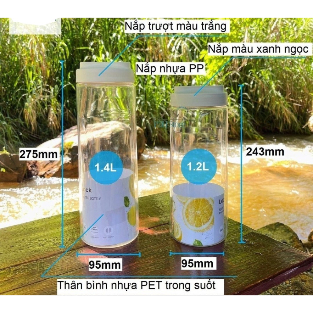 Bình Đựng Nước LocknLock Easy Grip. dung tích 1.2L HAP813 dung tích 1 ...