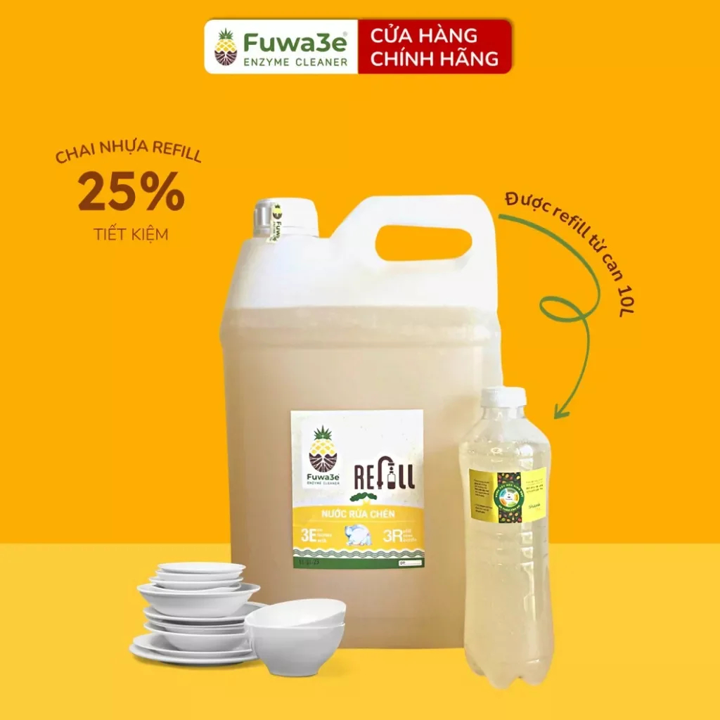 Fuwa3e- Refill nước rửa chén hữu cơ 1L | Shopee Việt Nam