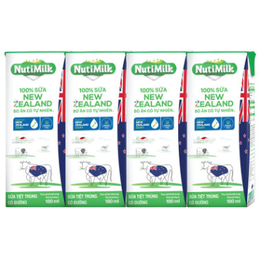 Thùng 48 Hộp Sữa tiệt trùng Có đường NutiMilk 100% Sữa New Zealand ...