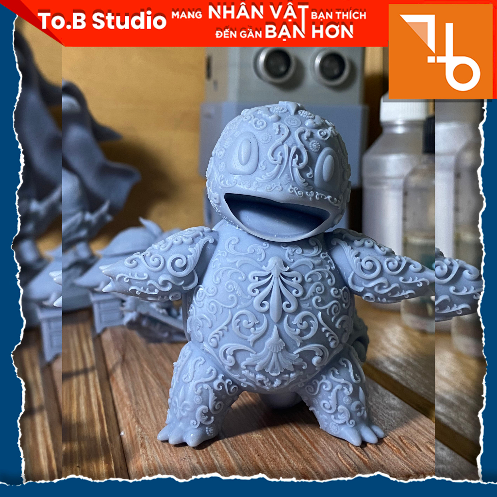 Mô hình rùa Kini in 3D resin tự tô màu (Pokemon) | Shopee Việt Nam