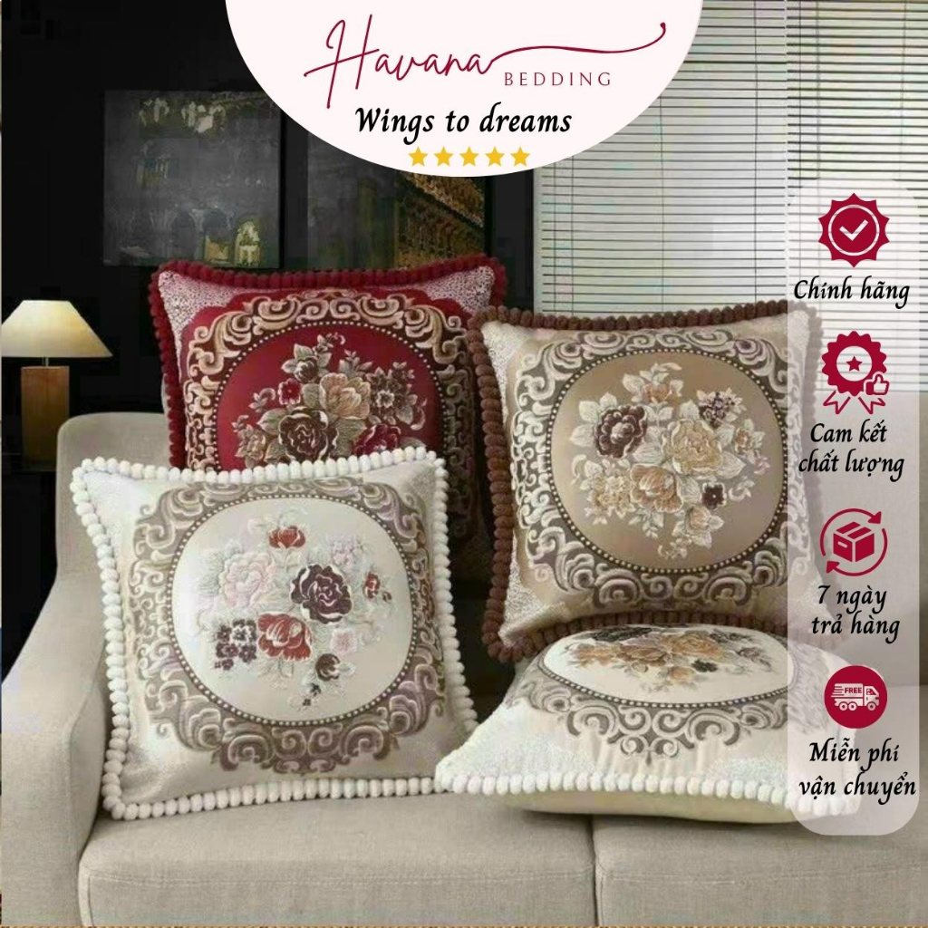 50 mẫu gối tựa lưng ghế sofa decor nhập khẩu hoại tiết thêu nổi 5d kèm ...