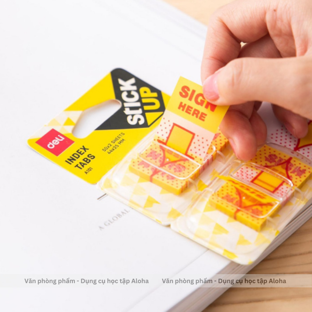 Giấy Phân Trang Sign Here Deli A101 | Shopee Việt Nam