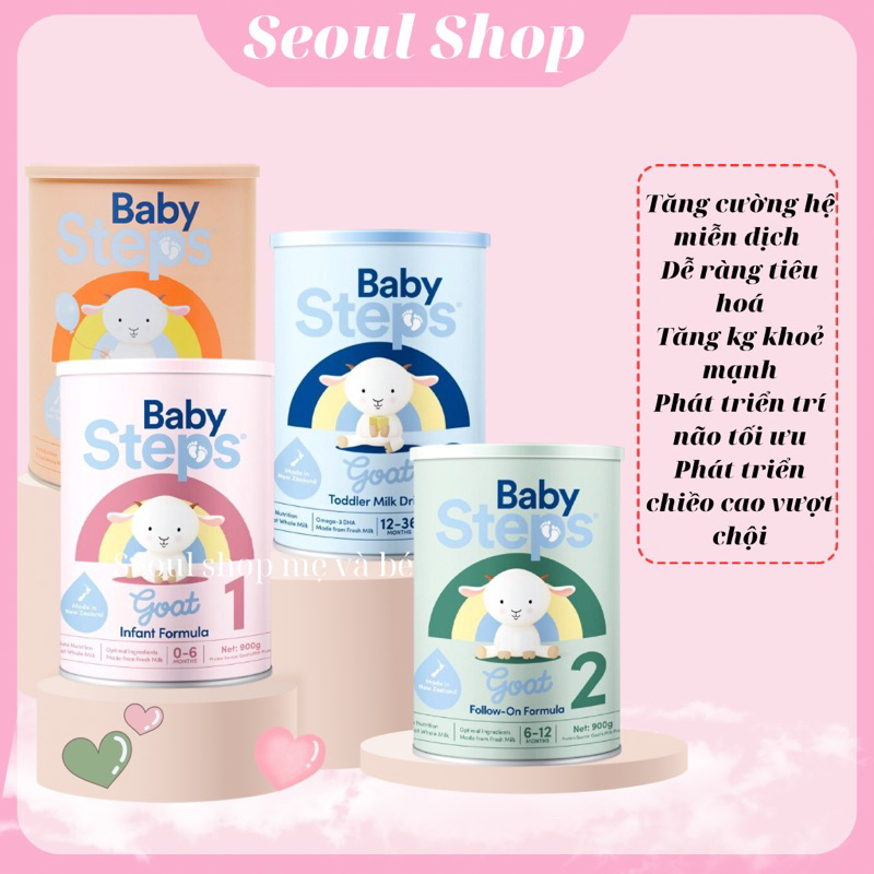 Sữa Bột Baby Steps Goat Infant Formula m Phát Triển Trí Não Tăng Hệ ...
