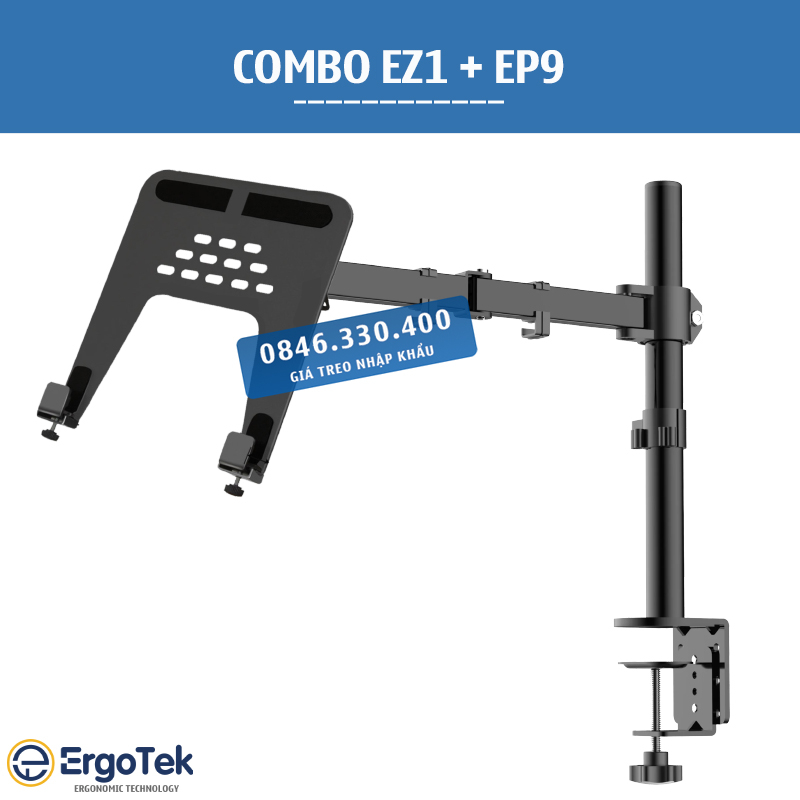 COMBO / Giá Treo Màn Hình NB F80 / EZ1 - Kèm Kẹp Đỡ Laptop FP2 / EP9 ...