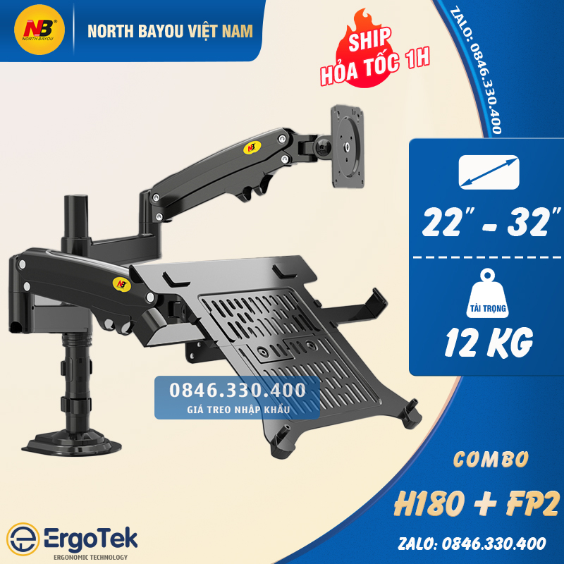 #COMBO NB H180 / NB H100 + FP2 Giá Treo Màn Hình Và Laptop - Xoay 360 ...