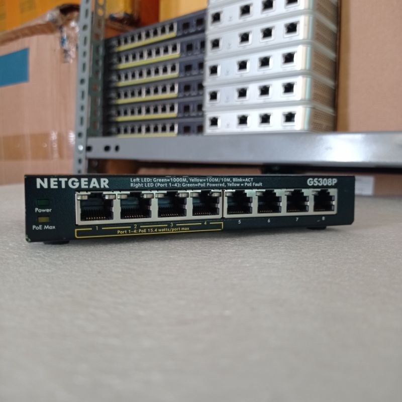 Bộ chia mạng LAN 8 cổng Giga Switch POE netgear GS308P | Shopee Việt Nam