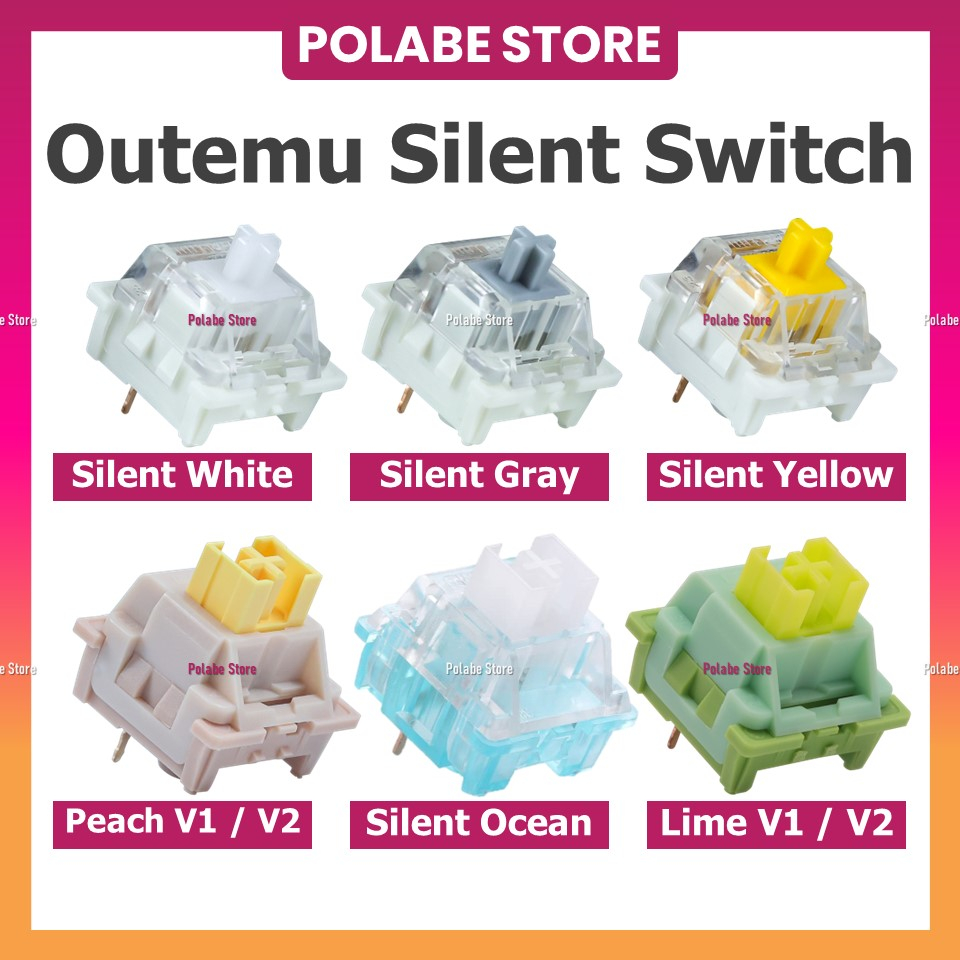 Outemu Silent White Silent Gray Yellow linear Tactile Switch Outemu silent peach lemon V3 Công ...