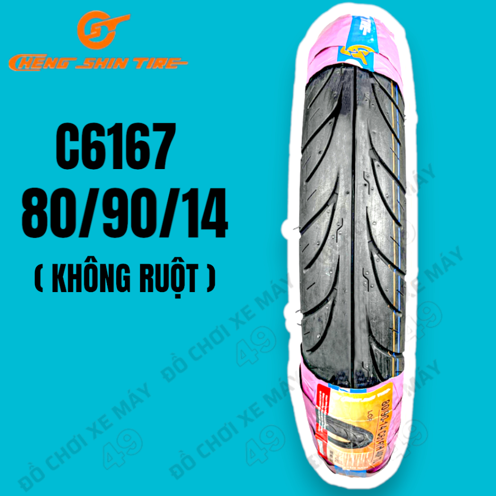 Vỏ Lốp Xe Máy ChengShin 80/90/14 C6167 TL ( Không Ruột ) | Shopee Việt Nam