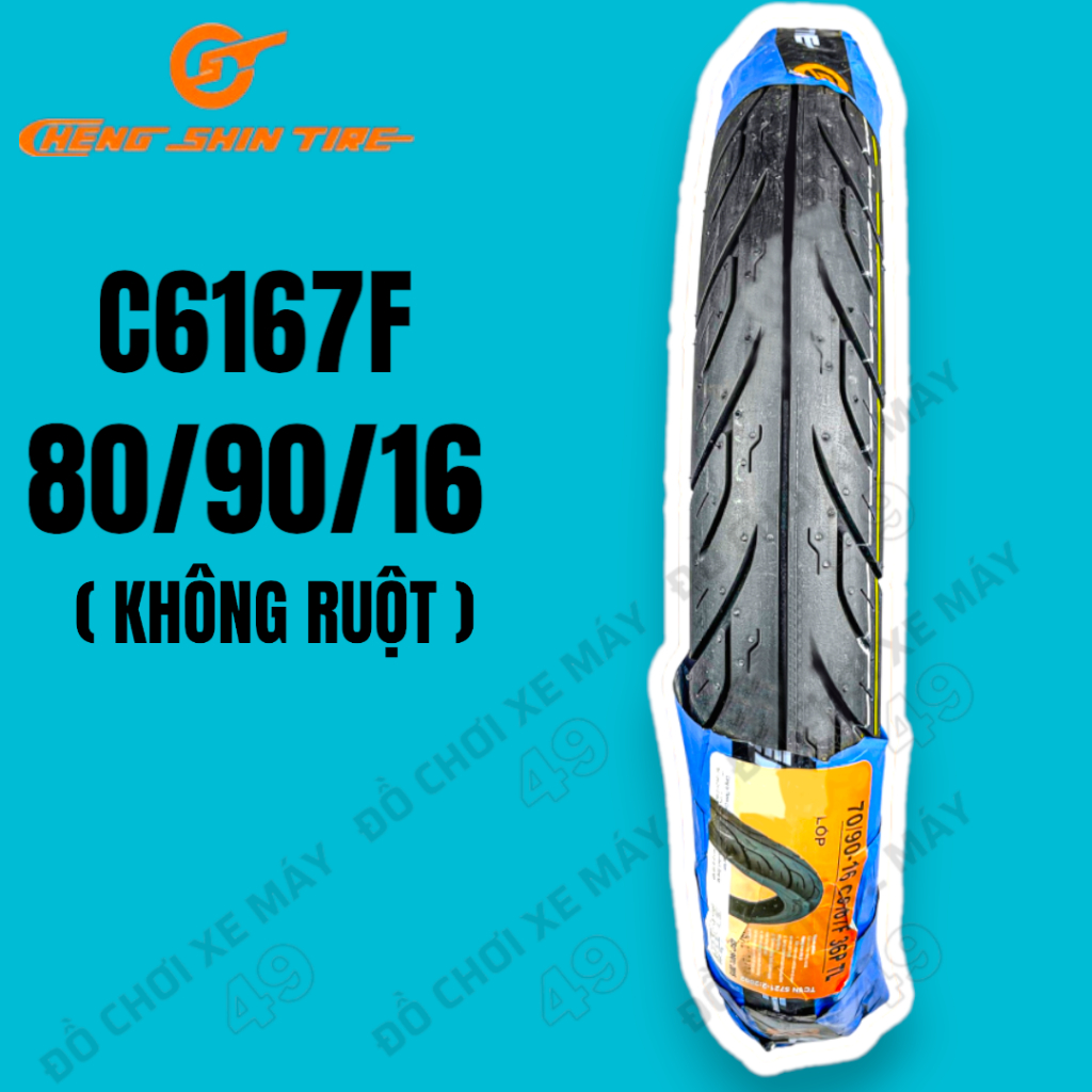 Vỏ Lốp Xe Máy ChengShin 80/90/16 C6167 TL ( Không Ruột ) | Shopee Việt Nam