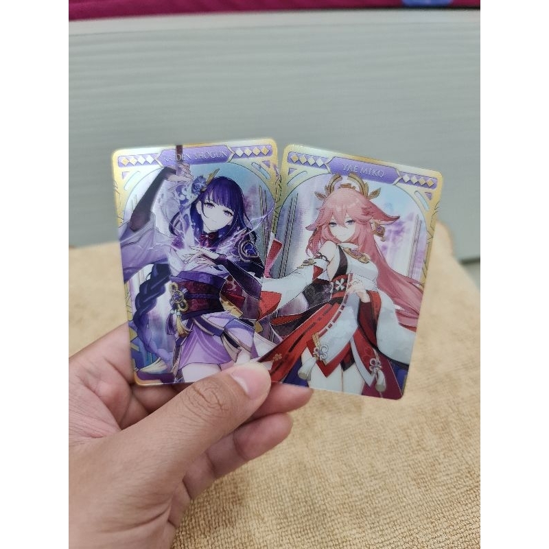 Card Genshin Impact Raiden Shogun & Yae Miko | Shopee Việt Nam